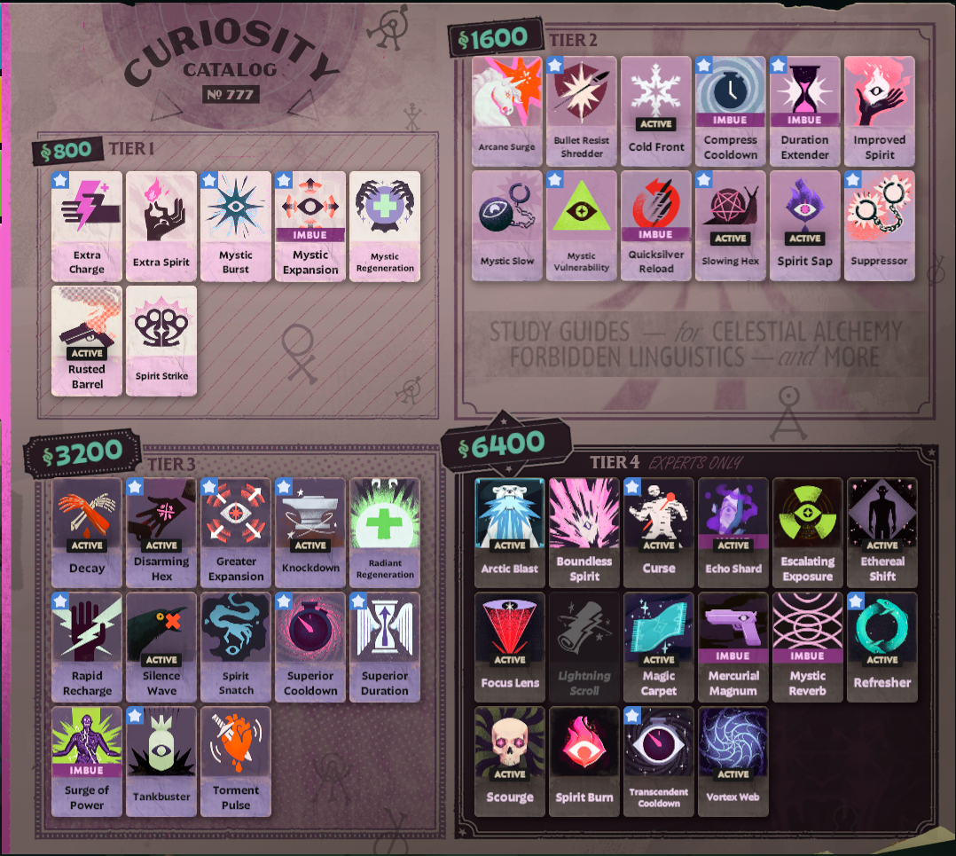 Deadlock Items List - Weapons, Vitality & Spirit